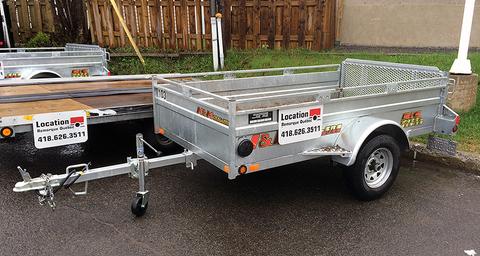 remorque ouverte 4'x8' a louer | Location Remorque Québec inc.