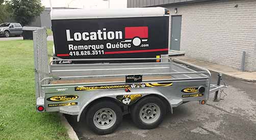 Remorque ouverte 5'x10' à louer | Location Remorque Québec inc.